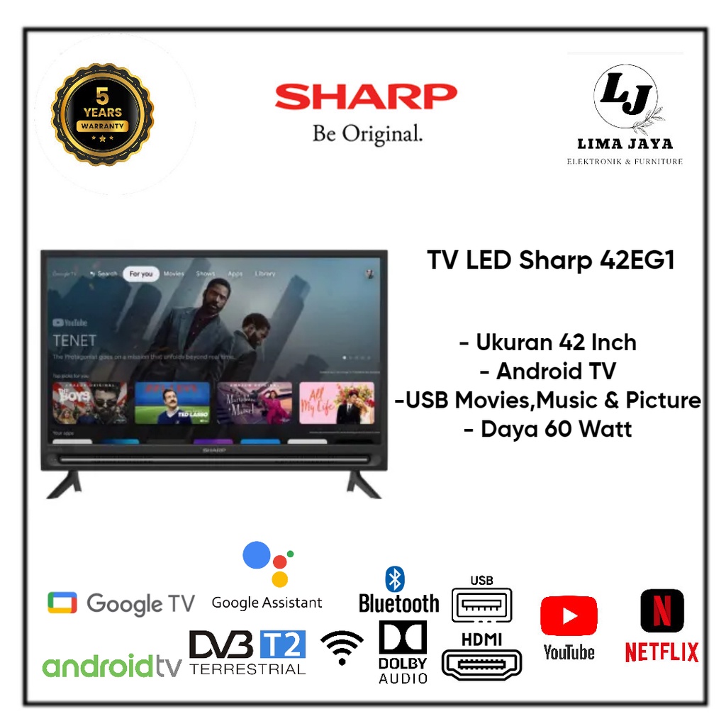 Jual SHARP LED TV 42EG1 Android TV LED 42 Inch | Shopee Indonesia Jual SHARP LED TV 42EG1 Android TV LED 42 Inch | Shopee Indonesia