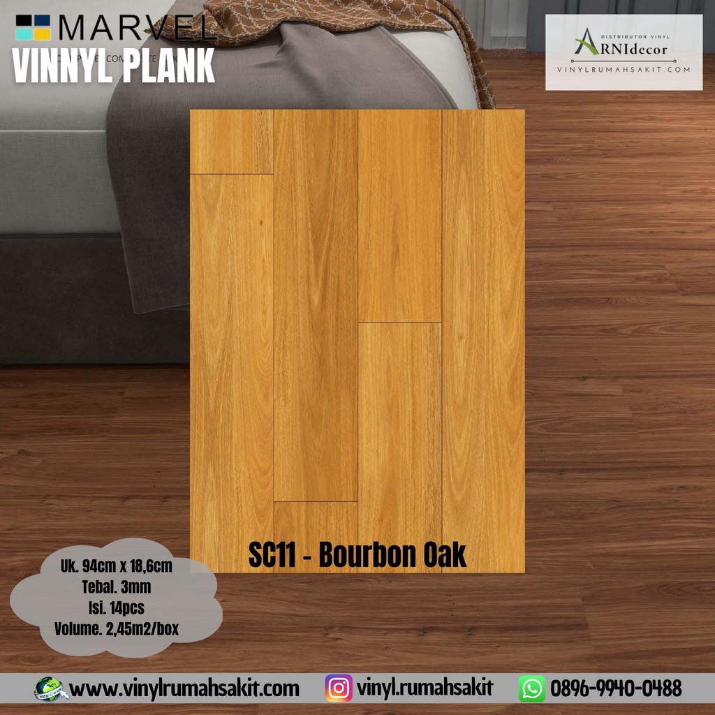 Jual Vinyl Plank MARVEL SPACE Motif Kayu - Bahan PVC Harga Terjangkau ...