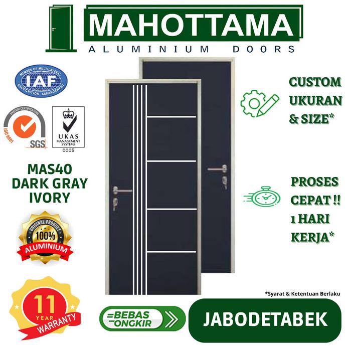 Jual Mahottama - Pintu Rumah Kamar Mandi / Tidur Aluminium Mas40 80 X ...