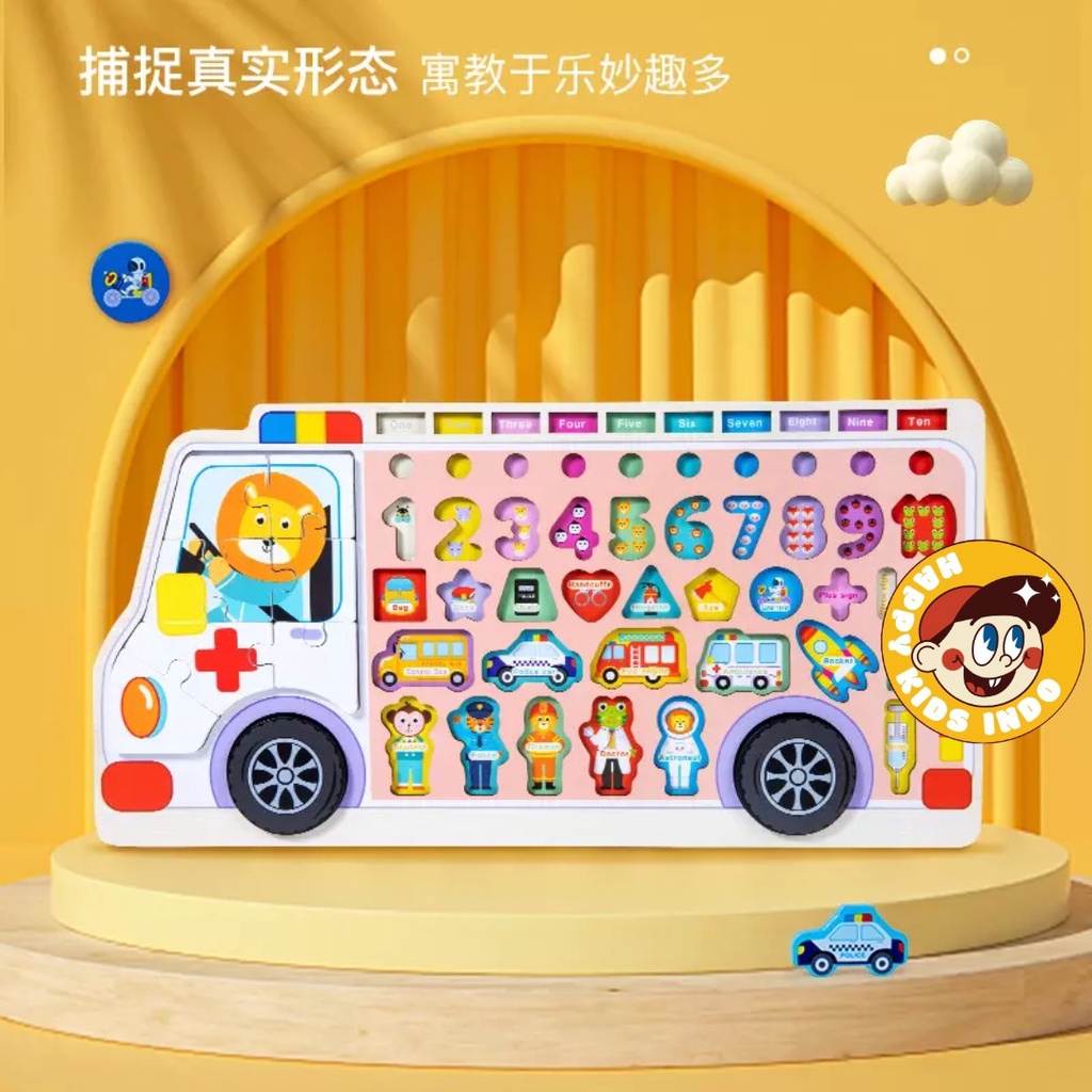 Jual MAINAN BELAJAR ANAK PUZZLE EDUKASI MENGENAL ANGKA DAN PROFESI ...