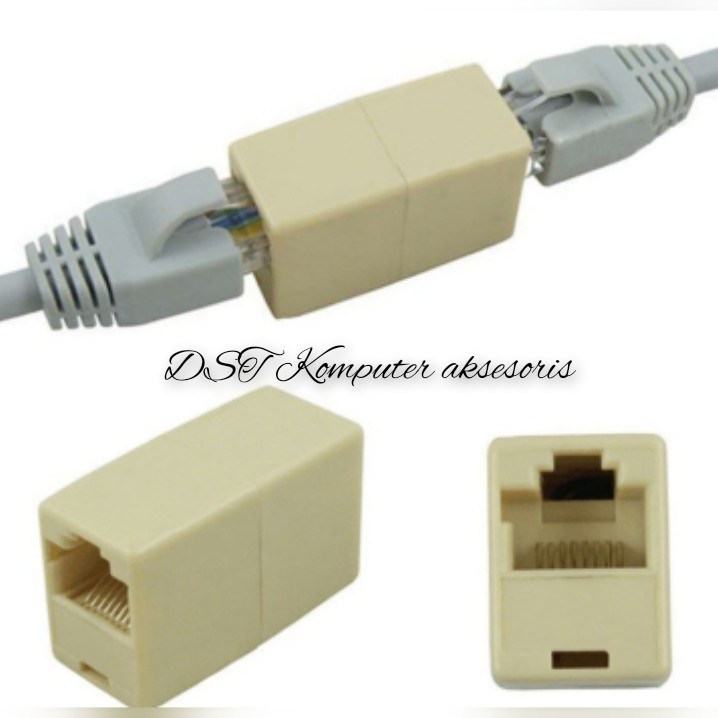 Jual BAREL RJ 45- COUPLER JOINNER F-F RJ45 PENYAMBUNG KABEL LAN ...
