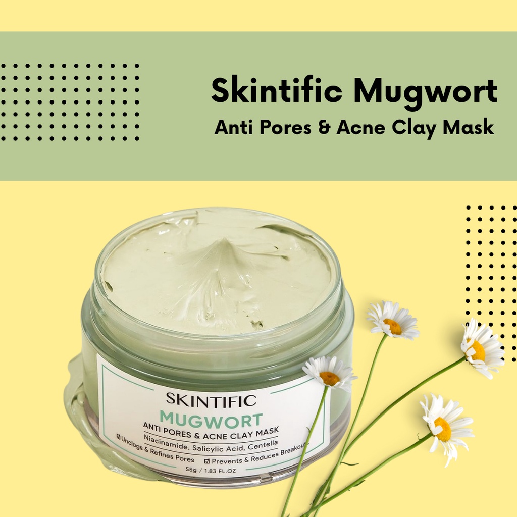 Jual SKINTIFIC Mugwort Anti Pores & Acne Clay Mask Pore Clarifying ...