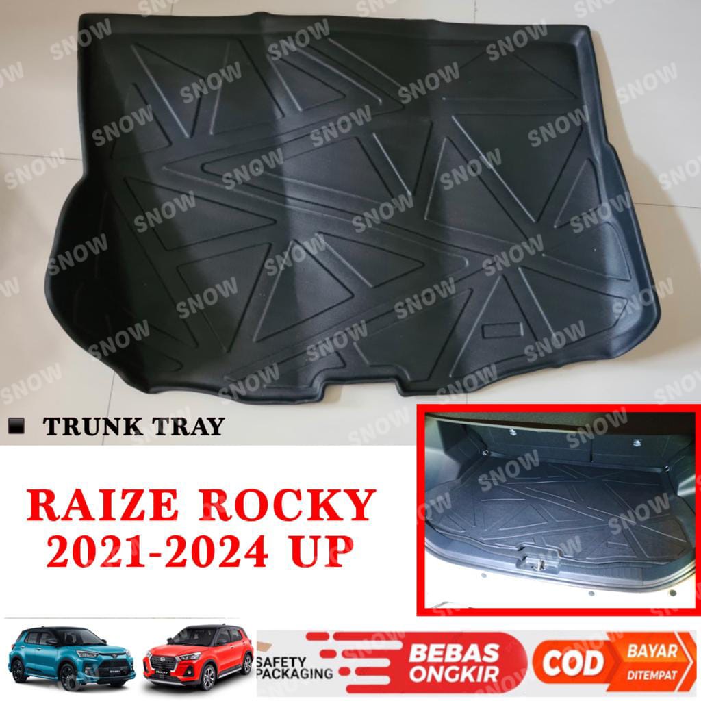 Jual Trunk Tray Bagasi Karpet Belakang Raize Rocky 2021 2023 2024 Hitam ...