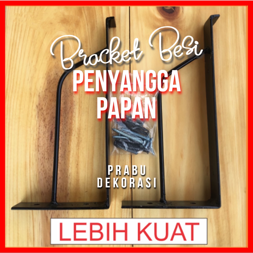 Jual Bracket Besi Penyangga Rak Papan | Siku Ambalan Dinding Melayang ...