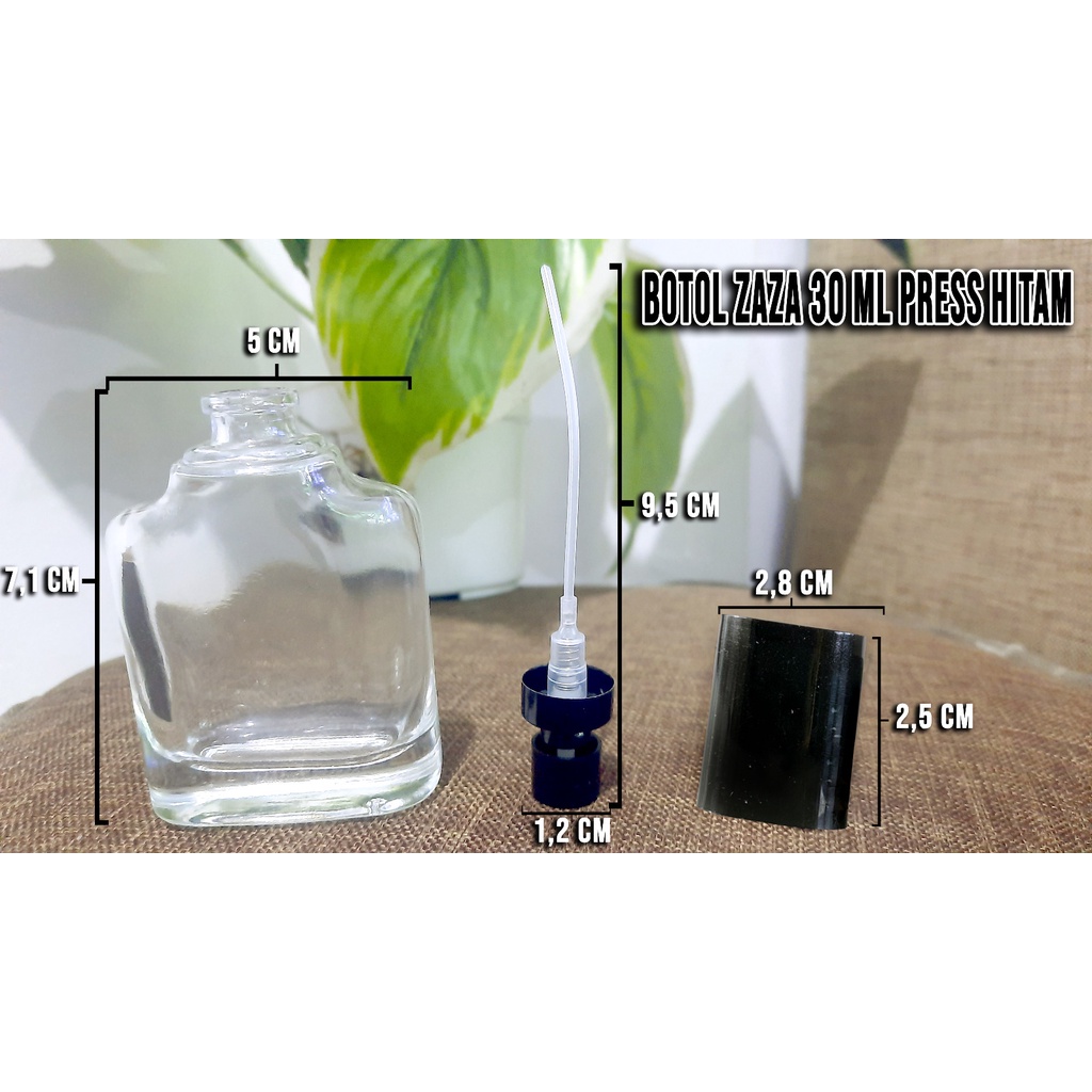 Jual Botol Parfum Zaza/Zara press 30ml Silver/Hitam/Terlaris/Bottle ...