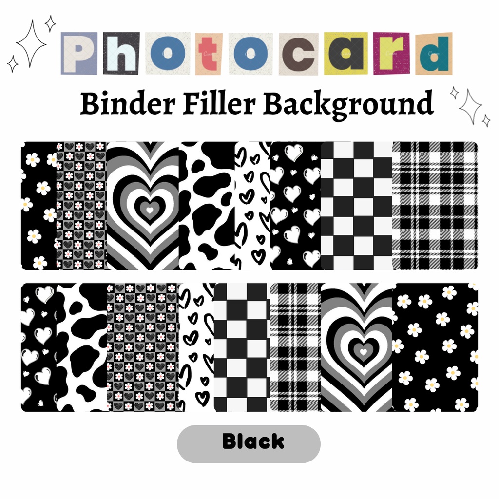 Jual PHOTOCARD BACKGROUND BINDER FILLER TOPLOADER CUTE KOREAN PEMBATAS ...