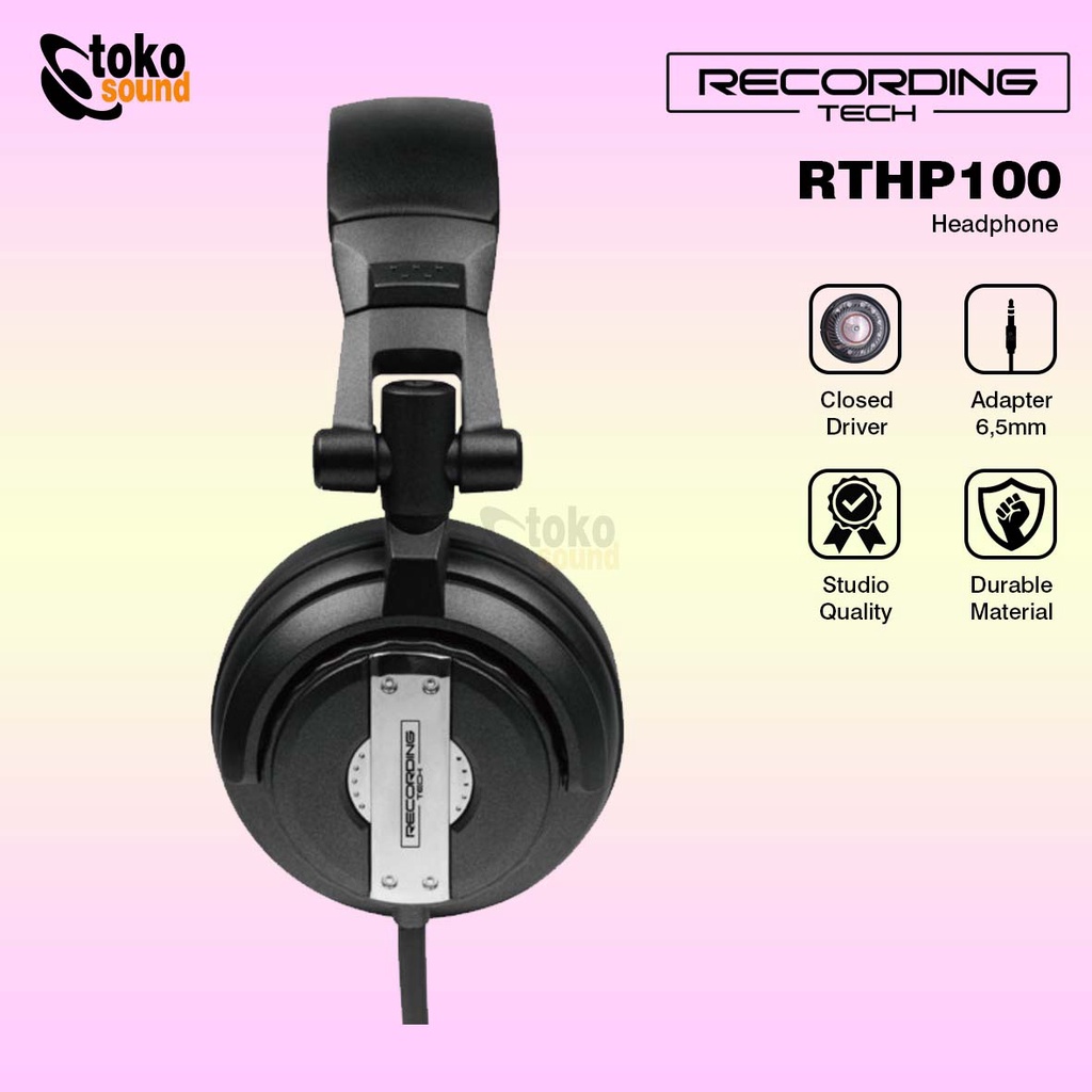 Jual Recording Tech RT-HP100 - Closed Back Monitoring Headphone ...
