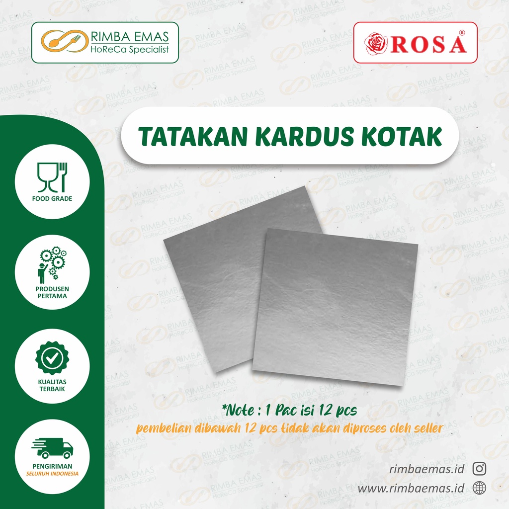 Jual TATAKAN KUE TART KARDUS KOTAK PERAK / ALAS KUE TART UKURAN 18,20 ...