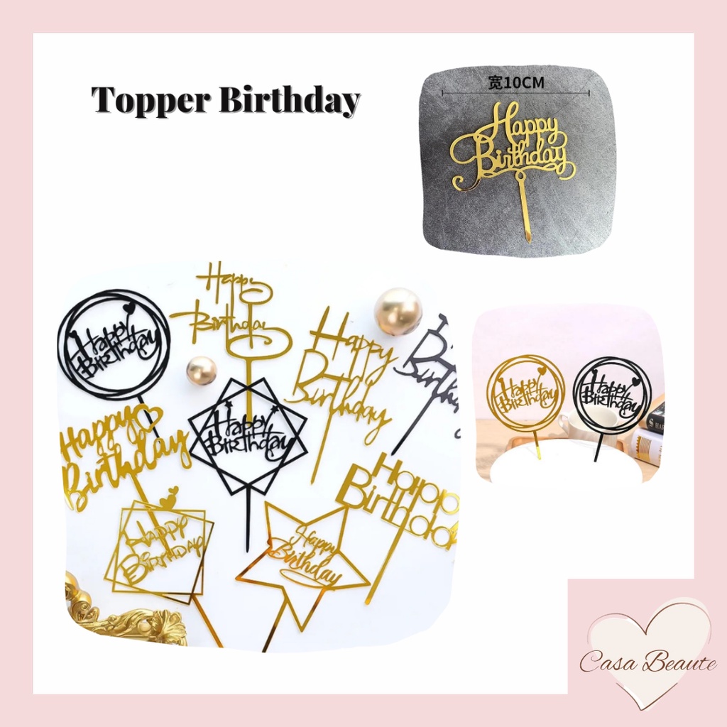 Jual TOPPER ULANG TAHUN | TOPPER AKRILIK ULANG TAHUN | TOPPER HAPPY ...