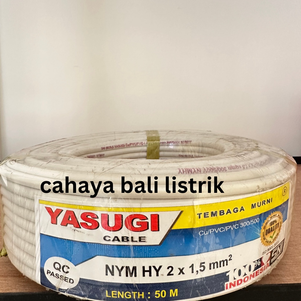 Jual KABEL NYM HY SNI SPLN 2 X 1, 5 X 50 M YASUGI | Shopee Indonesia