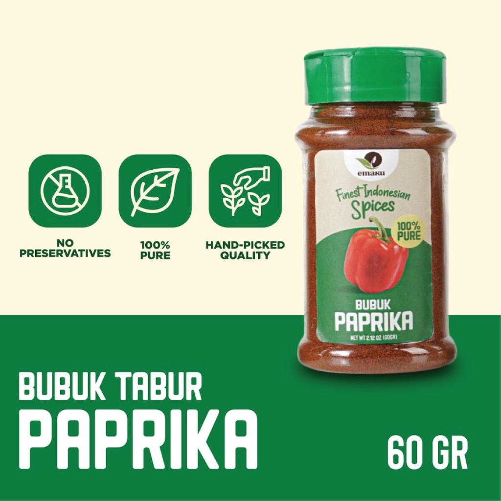 Jual Emaku Bubuk Paprika / Bell Pepper Powder No MSG 60g | Shopee Indonesia