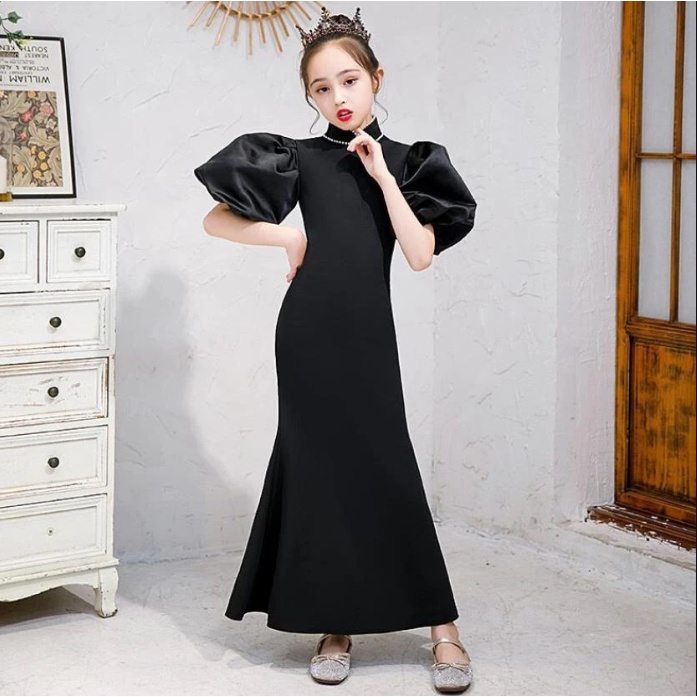 Jual gaun anak dress mermaid simple Children Evening Gown Kids Catwalk ...
