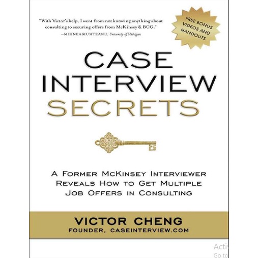 Jual Victor Cheng - Case Interview Secrets_ A Former McKinsey ...