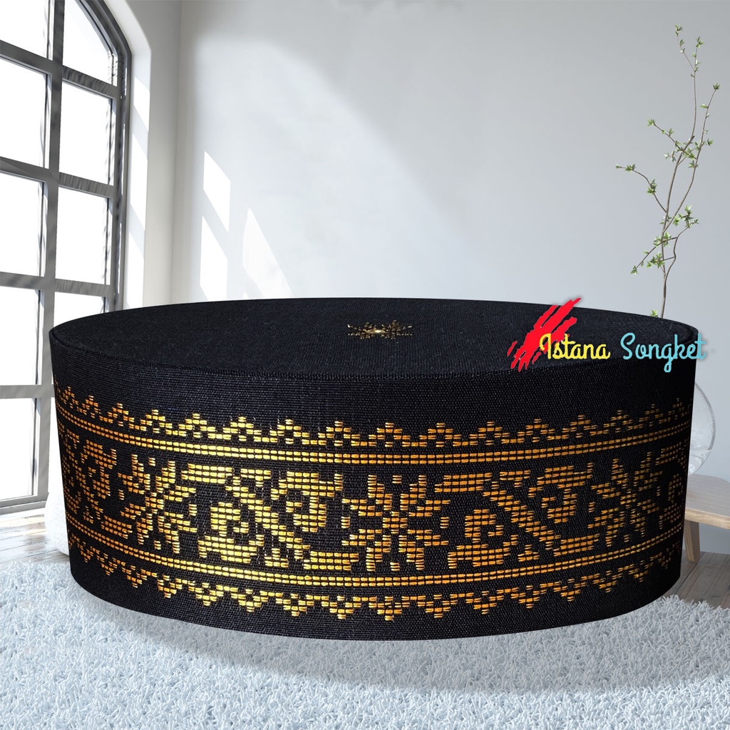 Jual Peci Tenun Songket Songket Emas Dasar Hitam Terbaru Untuk Dewasa ...