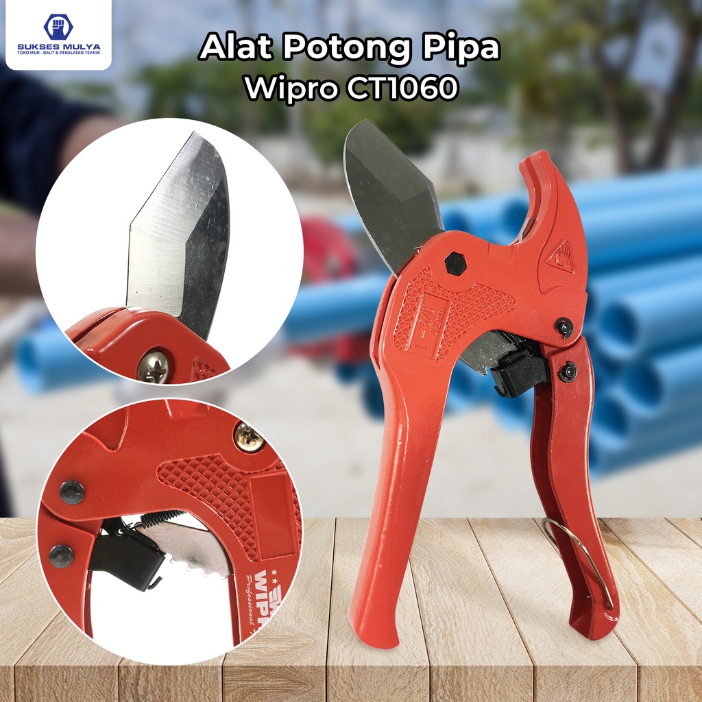 Jual WIPRO CT-1060 Tang Potong Pipa/PVC Pipe Cutter Gunting Pipa | Shopee Indonesia