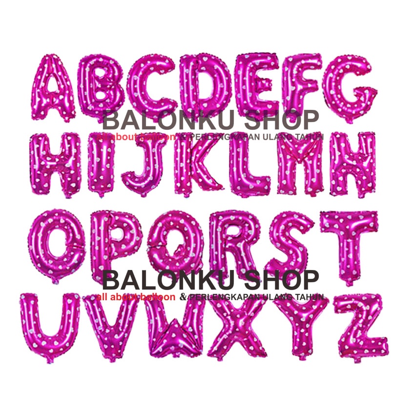 Jual Balon Foil Huruf Pink | Shopee Indonesia
