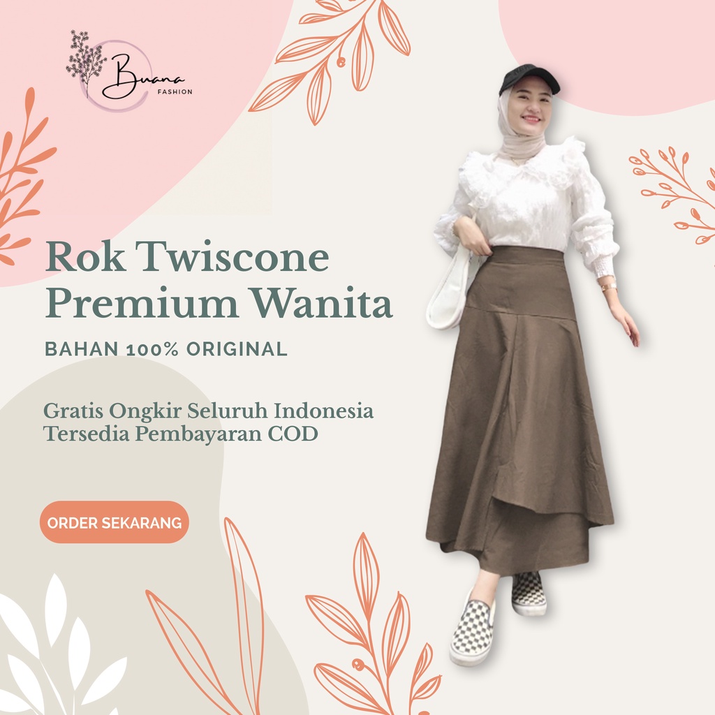 Jual MONALICA ROK SKIRT TWISTCONE / rok linen susun Rok panjang unik ...