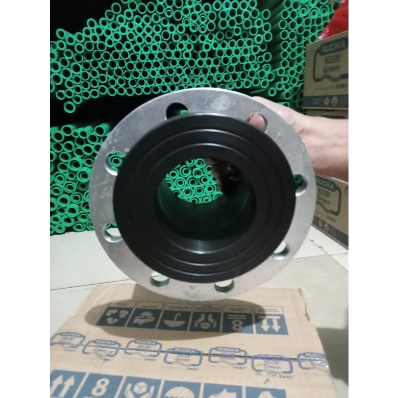 Jual Stub End HDPE 4 Inch + Backing Ring JIS 10K / Stub End HDPE 4" + Backing Ring / Flange HDPE ...