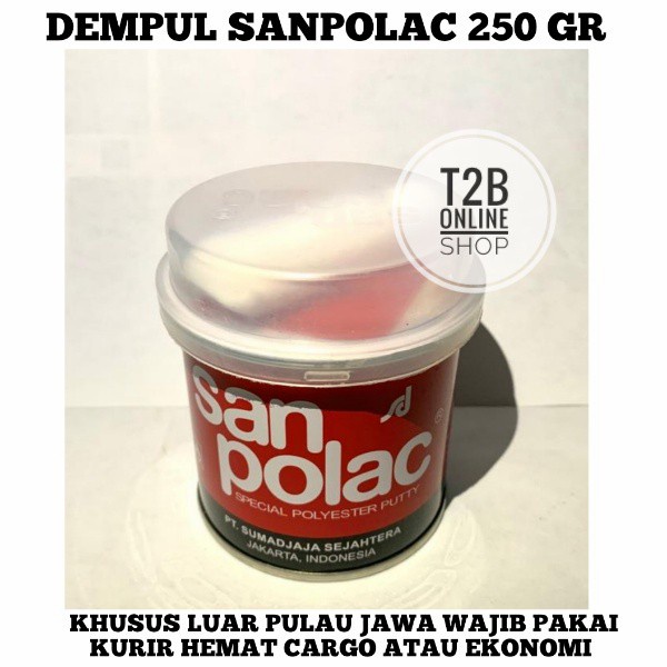 Jual Dempul Sanpolac 250 gr, DEMPUL besi, kayu , warna kuning pekat ...