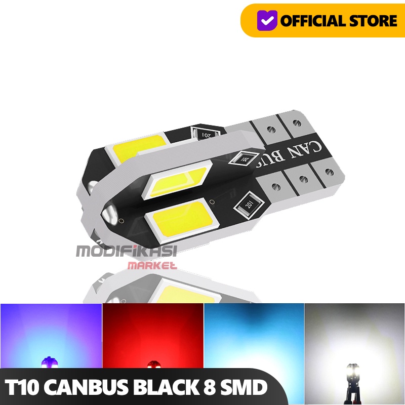 Jual Lampu LED T10 CANbus 8 Titik SMD 5630 W5W Lampu Senja Kota Plat ...