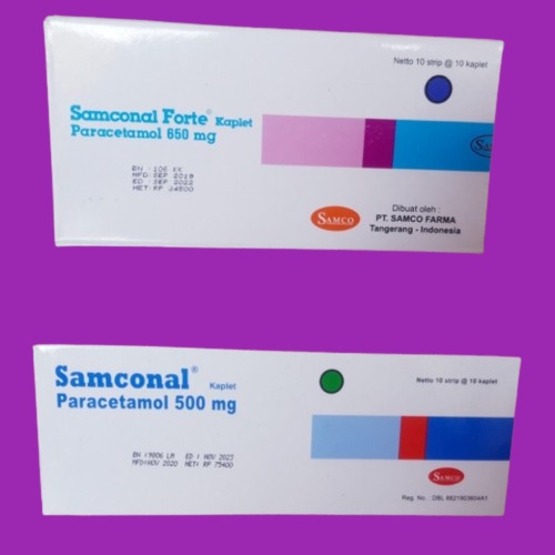 Jual SAMCONAL TABLET PER BOX ISI 10 STRIP (PARACETAMOL) | Shopee Indonesia