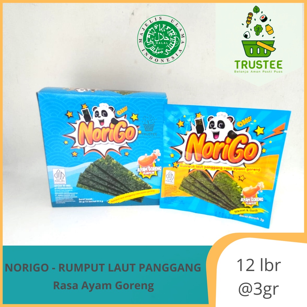 Jual NORIGO Nori Sachet / Seaweed Snack / Camilan Rumput Laut Sachet ...