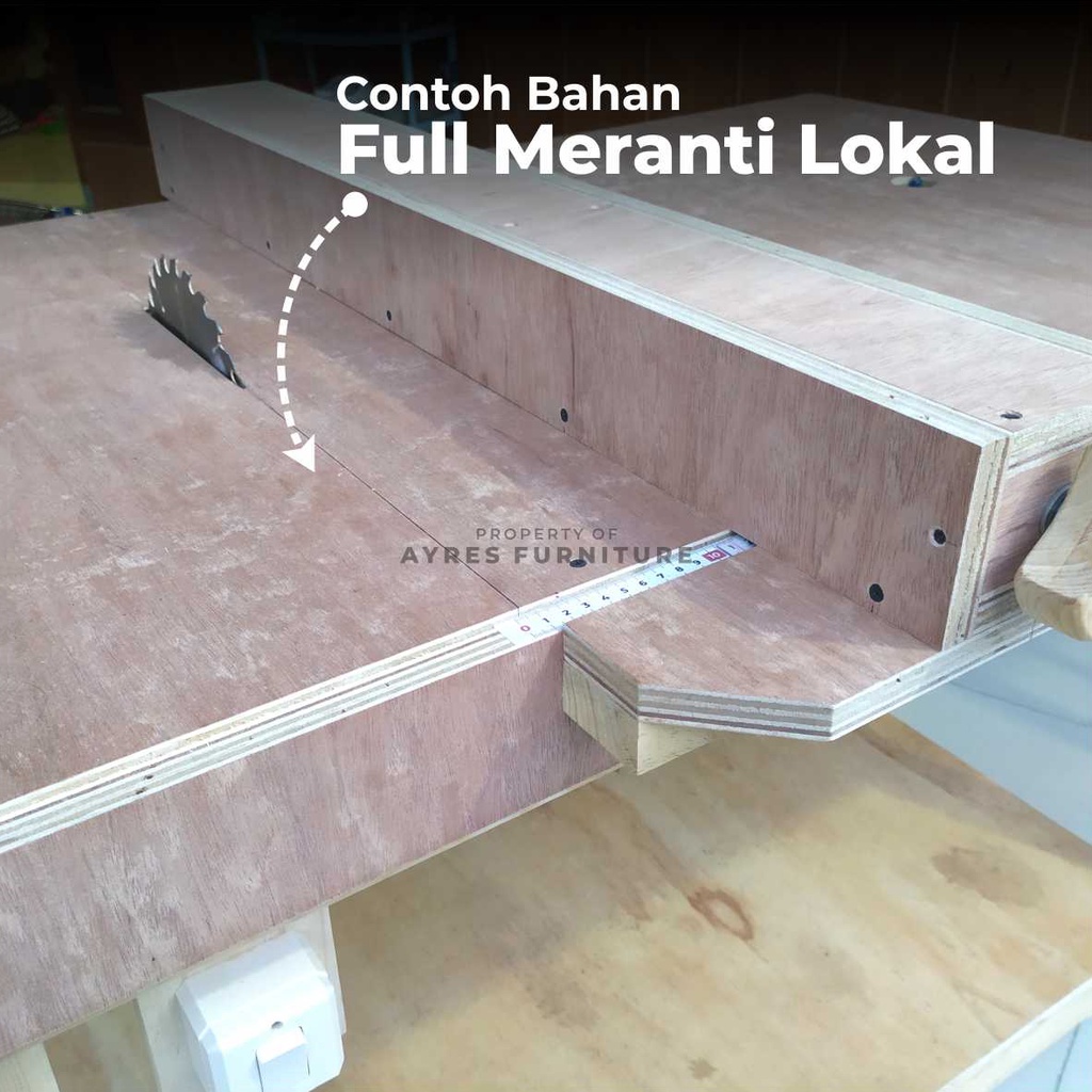 Jual Meja potong kayu / Table saw dari Circular Saw Rakitan Plywood ...