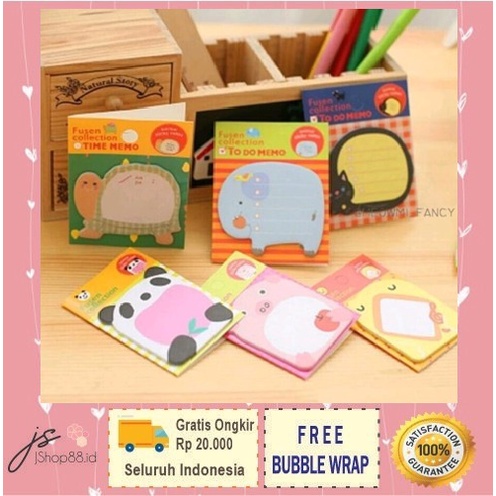 Jual Sticky Note Animal / Memo Pad / Post It Note Motif Binatang ...