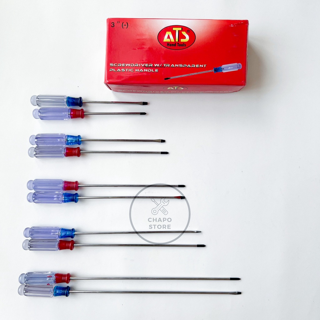 Jual Obeng radio ATS 3 4 5 6 8" inch obeng + plus - minus panjang | Shopee Indonesia