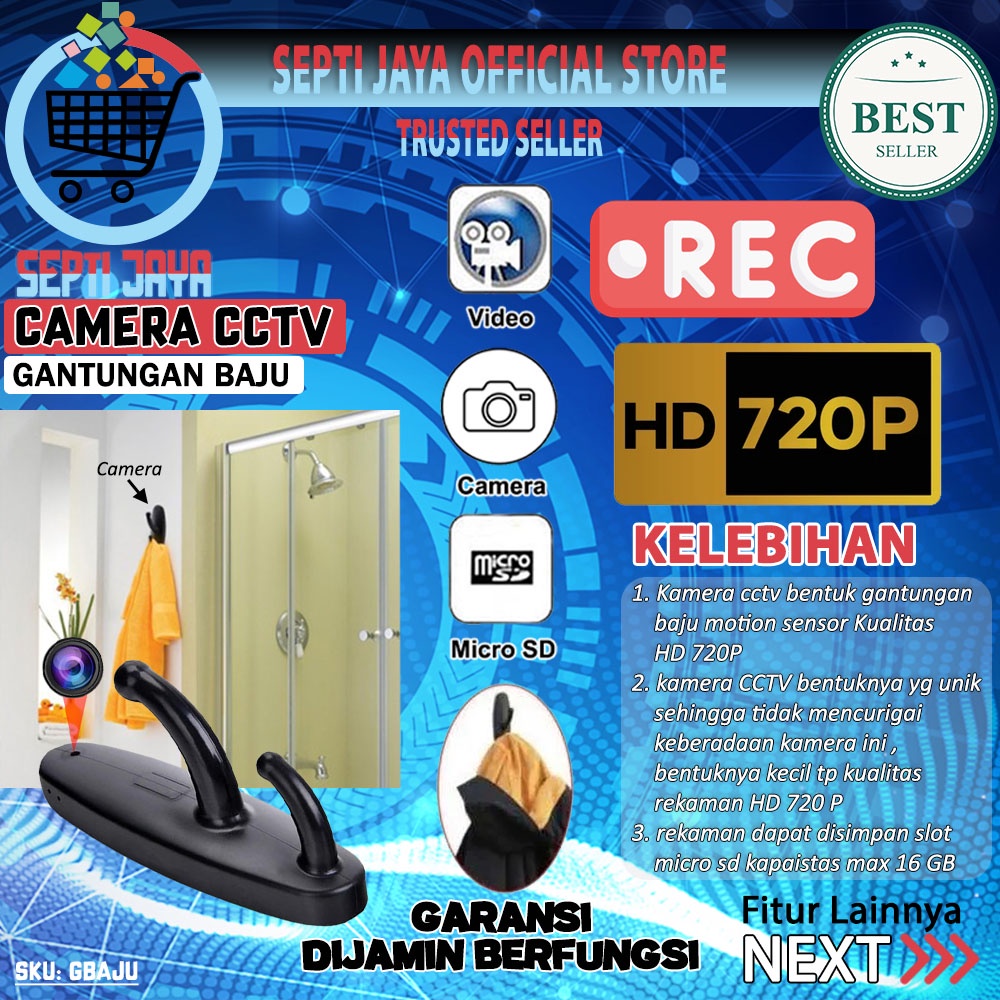 Jual Spy IP Camera Gantungan Baju Pakaian Clothes Hook Hanger Hidden Spycam Kamera HD Pengintai ...