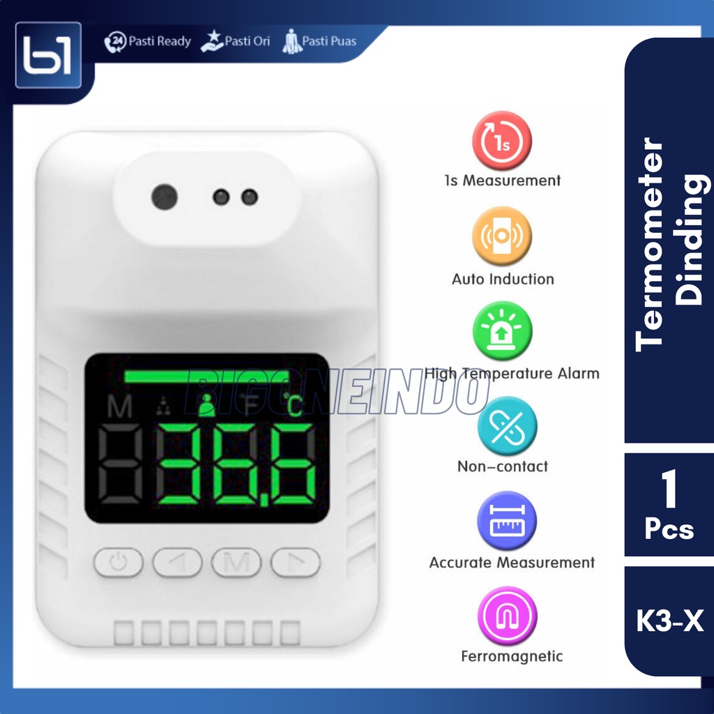Jual Thermometer K3X Infrared Wall Non Contact Pengukur Suhu, Thermo ...