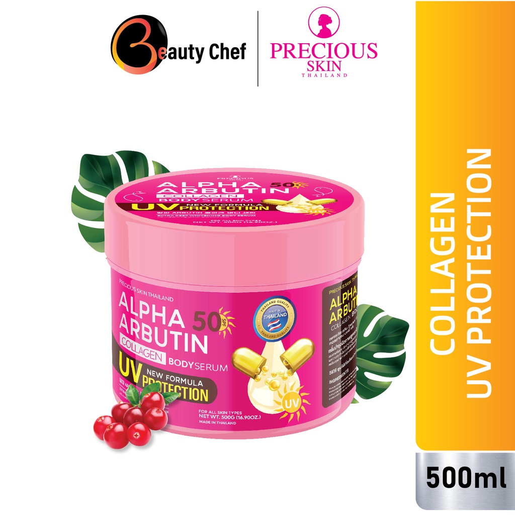 Jual Precious Skin Thailand Alpha Arbutin SPF50 UV Protection Collagen Body Serum / Serum Badan ...