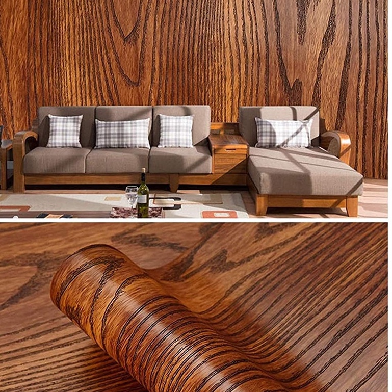Jual Wallpaper Sticker Dinding Kayu Triplek Coklat L10m X45 Cm Shopee