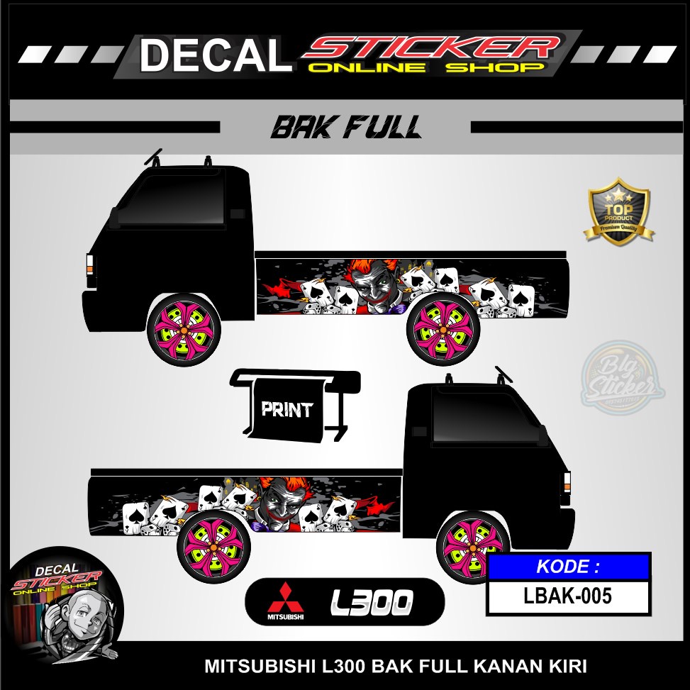 Jual STIKER L300 BAK SAMPING PICKUP DECAL STICKER PRINT ANTIGORES ...