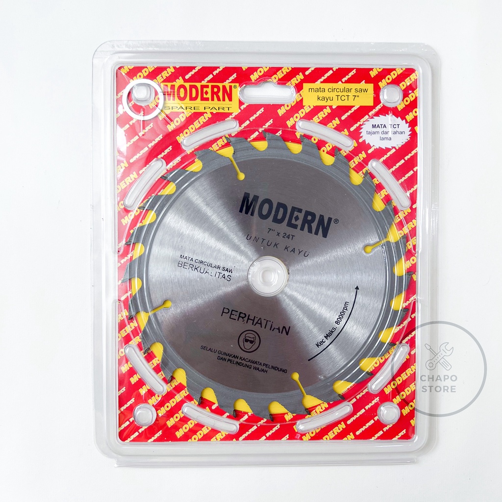 Jual Modern circular saw blade 7" inch 24t mata gerinda gergaji potong ...