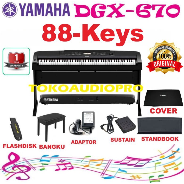 Jual Yamaha DGX670 Digital Piano Paket yamaha dgx-670 | Shopee Indonesia