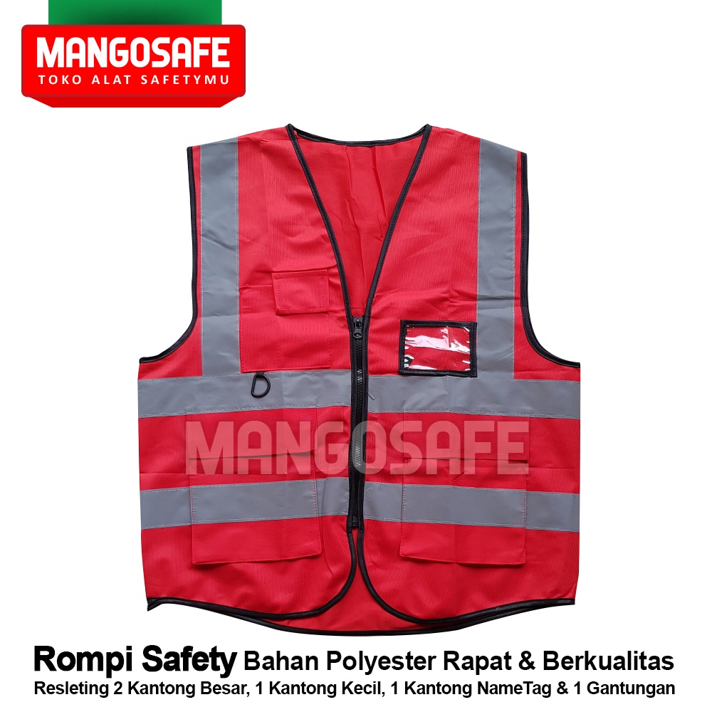 Jual Rompi Proyek Polyester Zipper Dual Scothlite Double Strip / Rompi ...