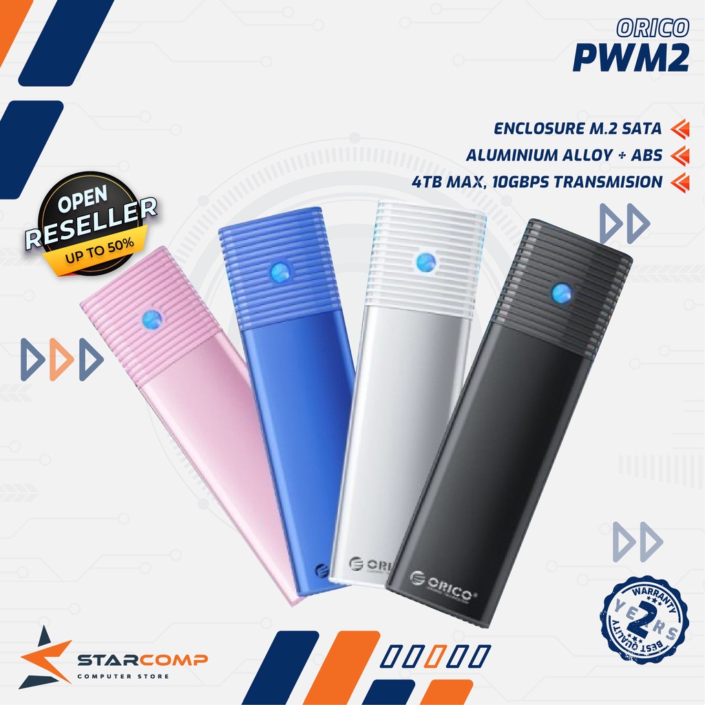 Jual ORICO PWM2 SSD Enclosure M.2 SATA External Case M2 NGFF USB 3.0 | Shopee Indonesia