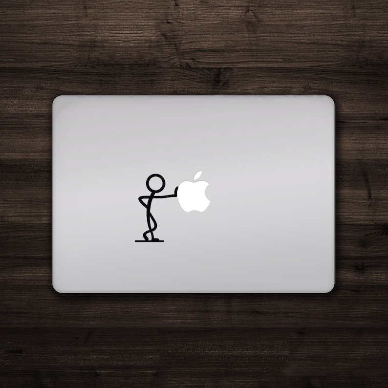 Jual Stiker Stickman Leaning on Apple - Laptop Decal Macbook Sticker ...