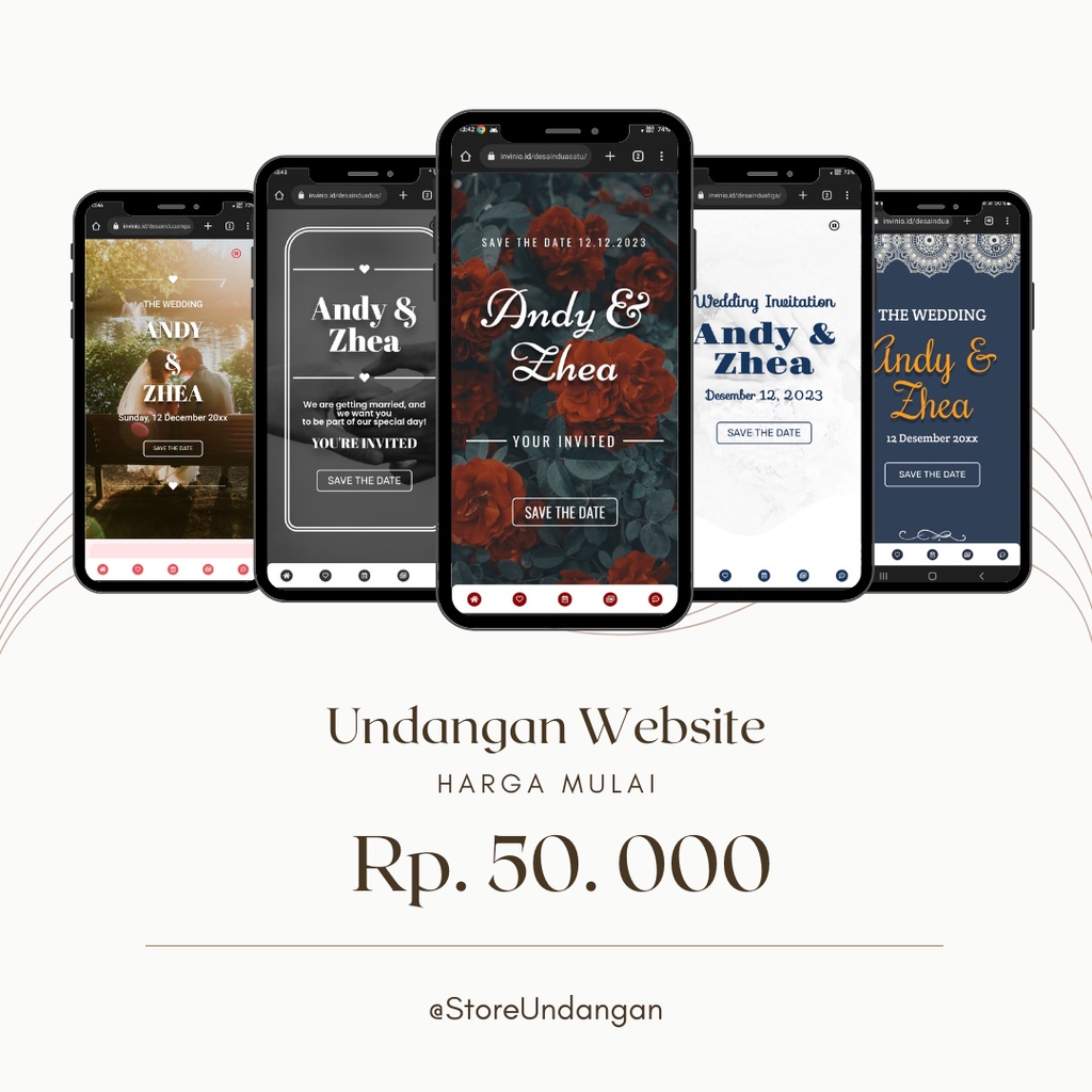 Jual Undangan Nikah Web Digital Pernikahan Murah Full Fitur | Shopee ...