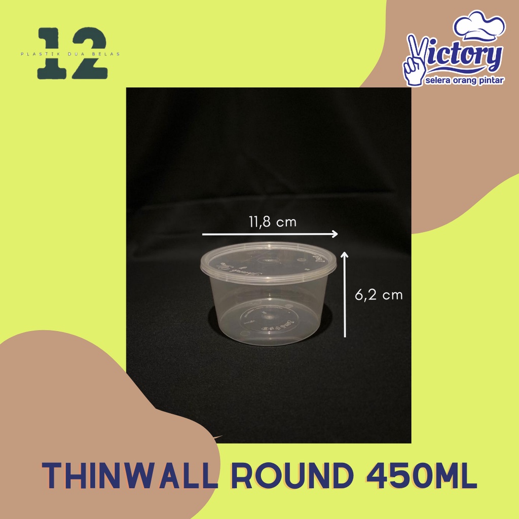 Jual THINWALL ROUND 200ML 450ML 650ML PACK KOTAK MAKAN BULAT FOOD ...