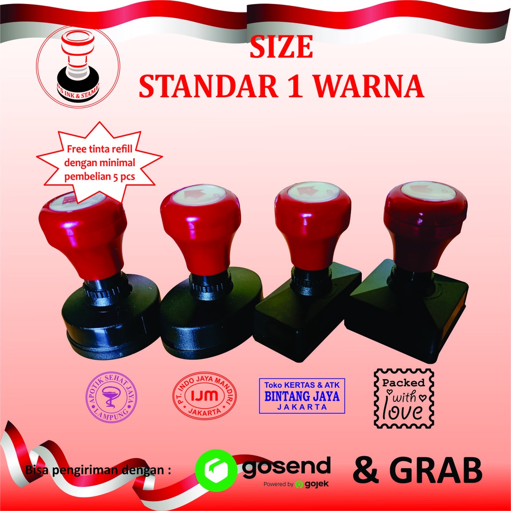 Jual Stempel_Otomatis_Flash_Warna_Size_Standar | Shopee Indonesia