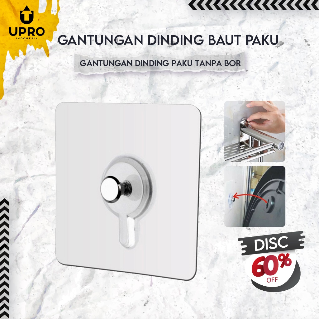 Jual Gantungan Dinding Baut Paku Tanpa Bor Hook Tempel Dinding | Shopee ...