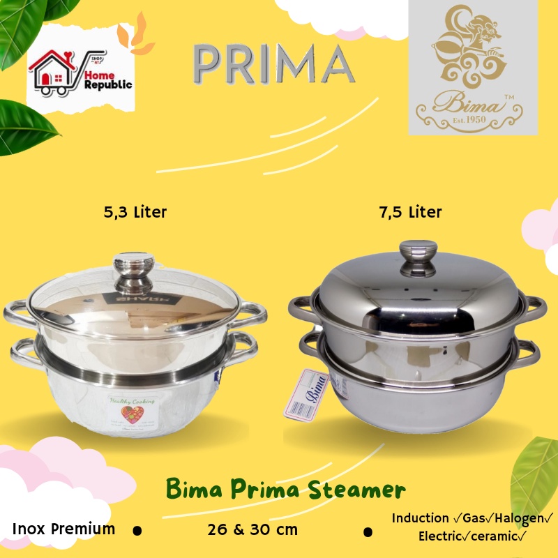 Jual Bima Prima Steamer Susun 2Tingkat 26cm 30cm B2007030ss B2007026ss ...