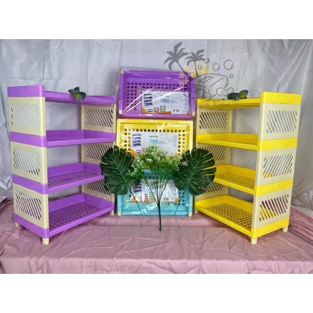 Jual Rak 4 Susun / Rak Serbaguna / Rak Susun Ungu Plastik Durio ...