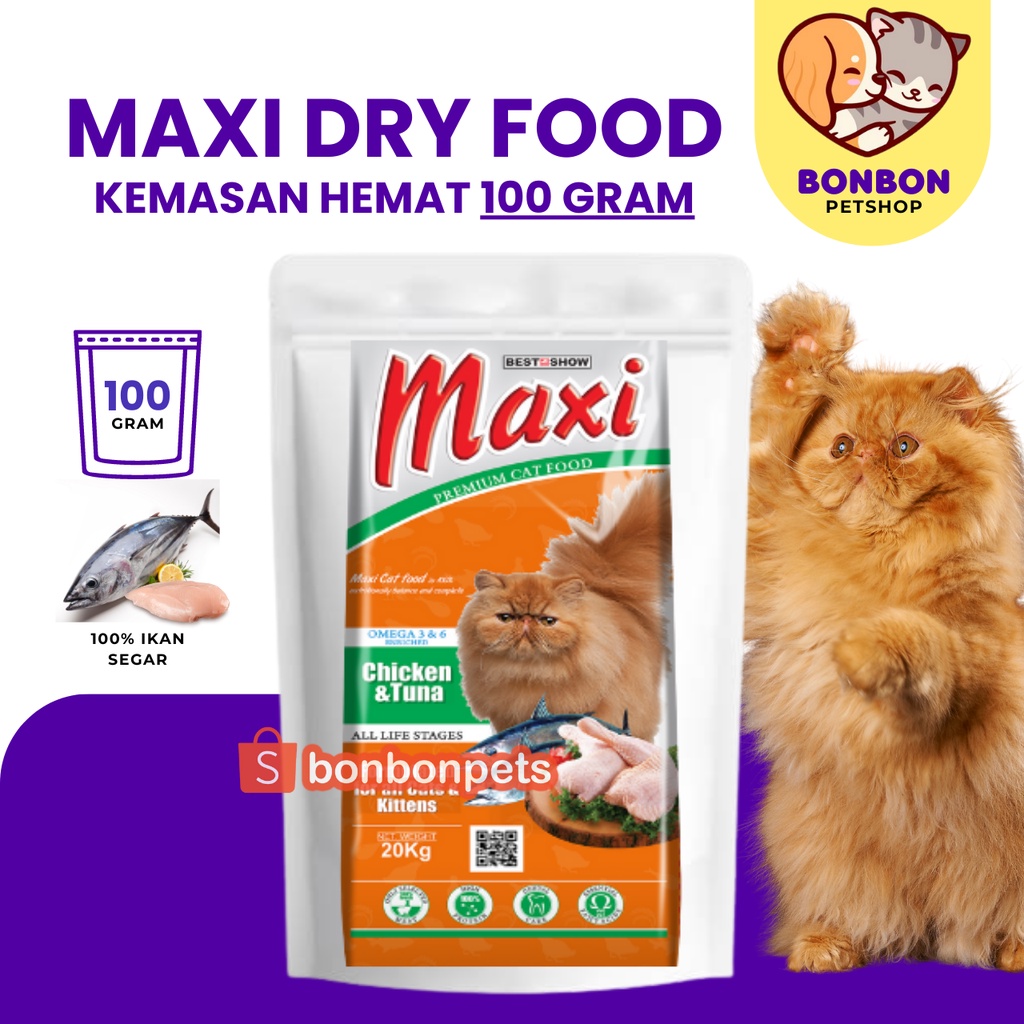 Jual Maxi Cat Premium Dry Food Makanan Kering Kucing Maxy Chicken Tuna ...