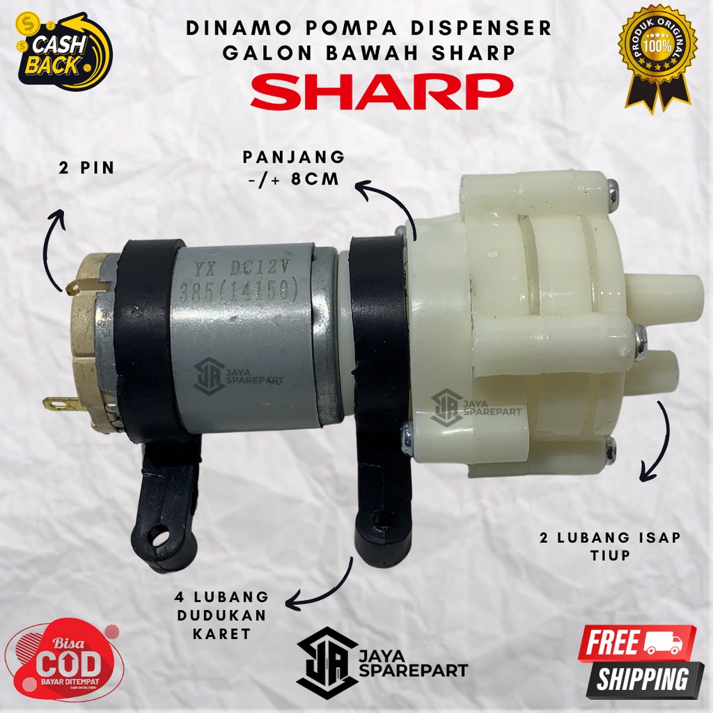 Jual Dinamo Pompa Dispenser Galon Bawah Universal Sharp, Sanken, Denpoo ...