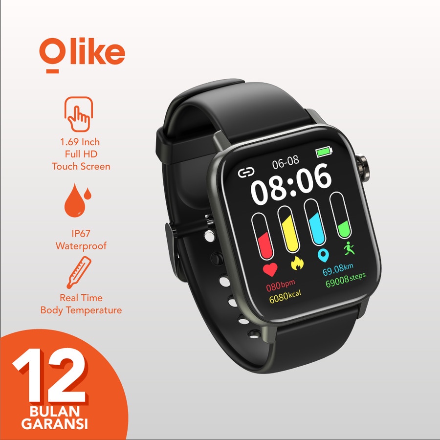 Jual Olike jam tangan W12C smartwatch wanita/pria Calling AntiAir ...