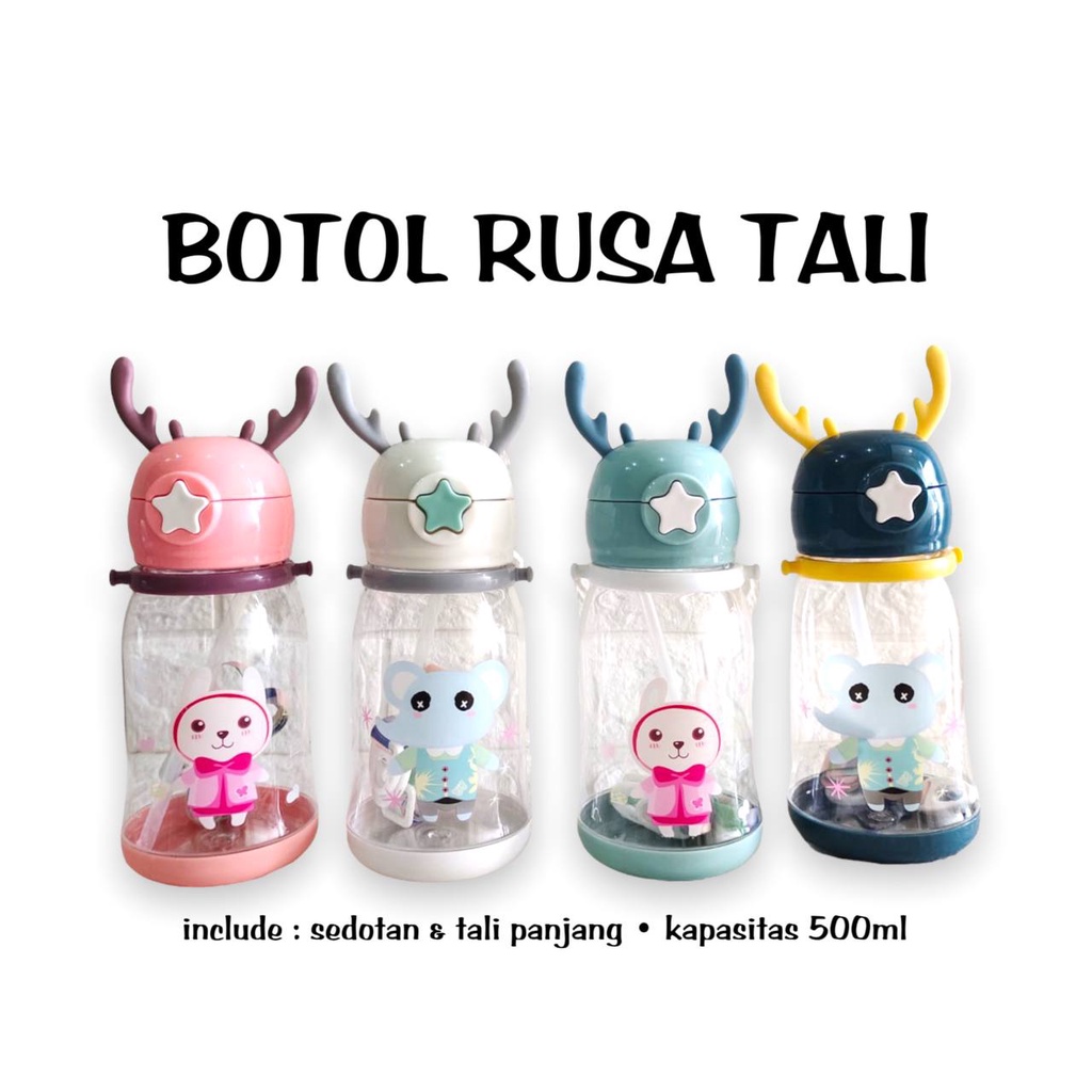 Jual BOTOL AIR MINUM ANAK SEDOTAN 600ML MODEL TANDUK RUSA / BOTOL RUSA TALI PANJANG | Shopee ...