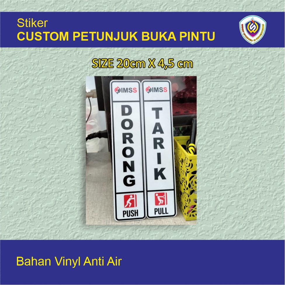 Jual Custom Sticker Petunjuk Buka Pintu | Shopee Indonesia